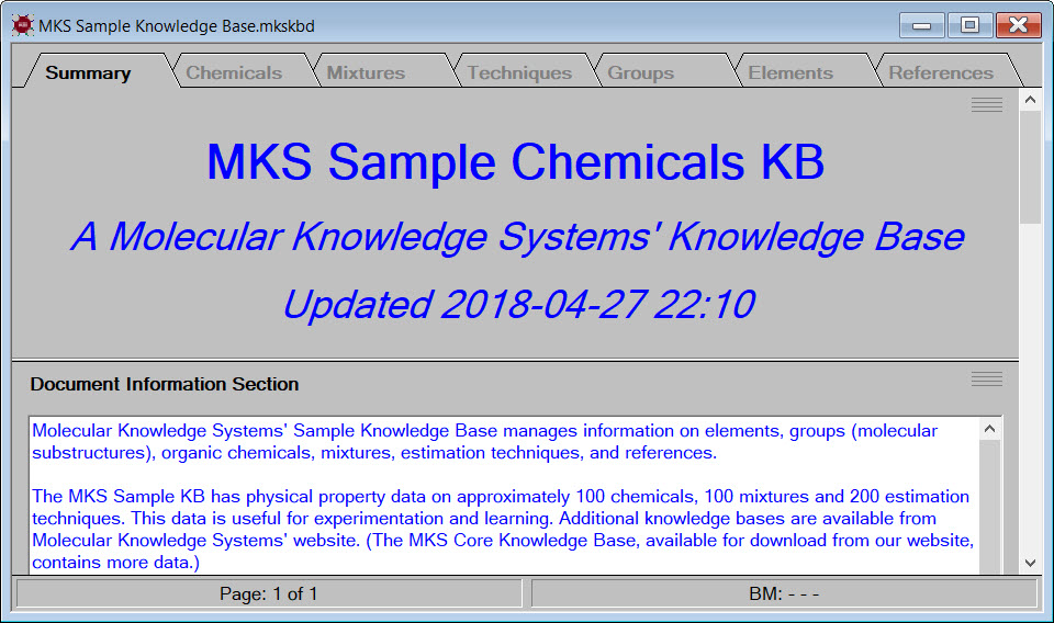 Molecular Knowledge Systems: Library
